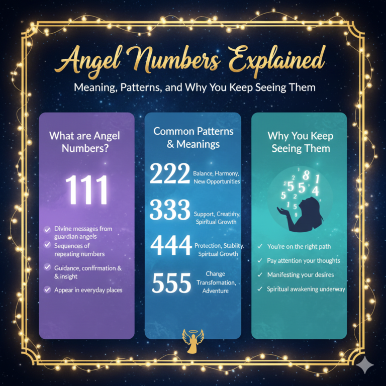 Angel Numbers Explained: Meaning, Patterns, and Why You Keep Seeing Them